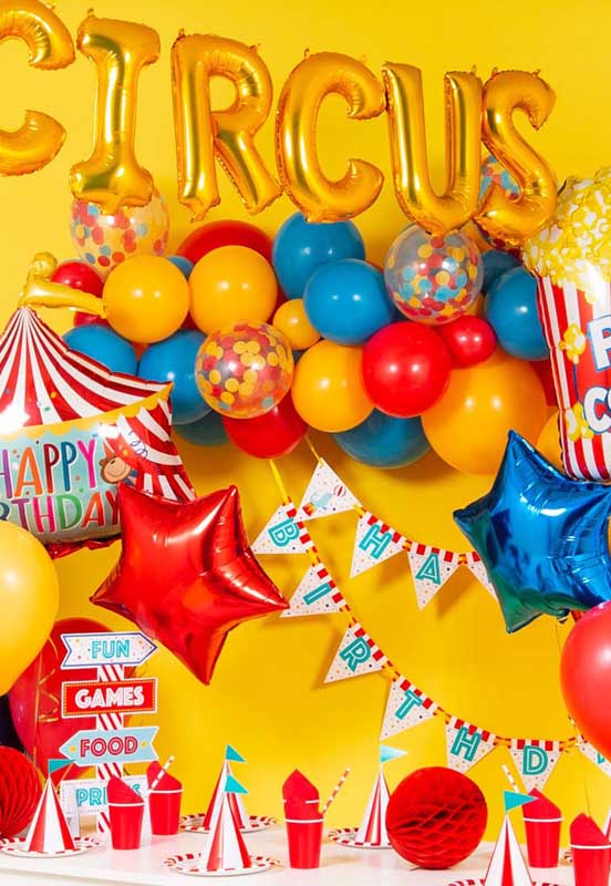 Festa Circo: 85 ideias de decoração incríveis para se inspirar